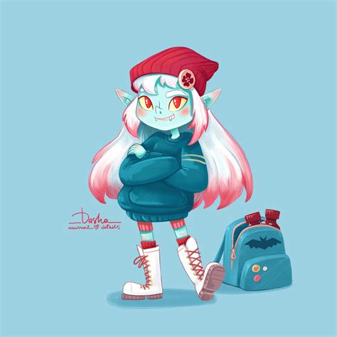 Иллюстрация Красная Шапочка вампир в стиле детский книжная