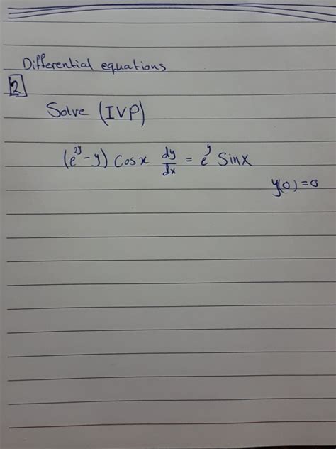 Solved Differential Equations Question Chegg Com
