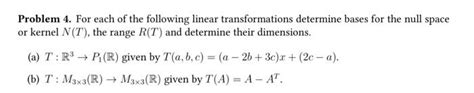 solved problem 4 for each of the following linear