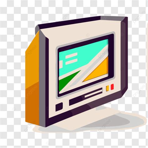 Icon Of A Monitor With Computer Screen Vector A Simplistic Colorful Icon Of Simulator On A