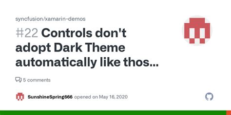 Controls Don T Adopt Dark Theme Automatically Like Those Native