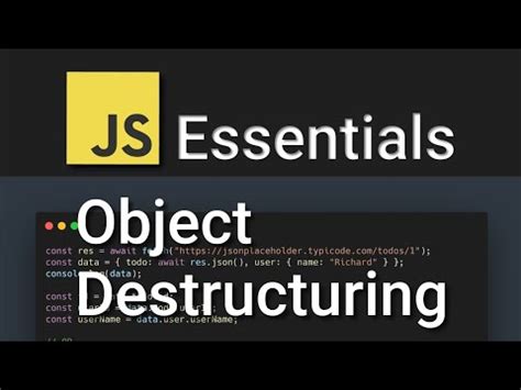 JavaScript Essentials Object Destructuring YouTube