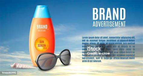 자외선 차단 광고 템플릿 태양 보호 화장품 잡지 또는 광고용 디자인 햇볕 차단 로션에 대한 스톡 벡터 아트 및 기타 이미지