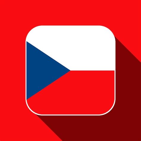 Premium Vector Czech Republic Flag Official Colors Vector Illustration
