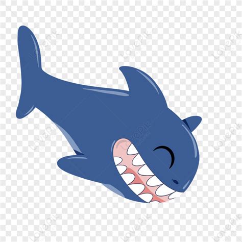 파란색 만화 일러스트 아기 상어 클립 아트아름다운 Png 일러스트 무료 다운로드 Lovepik