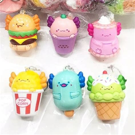 Jual Gantungan Kunci Squishy Burger Ice Cream Ganci Boneka Squishy