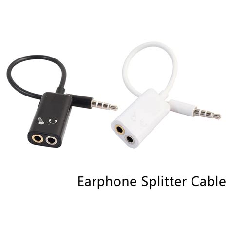Мини наушников сплиттер 3 5 мм Aux аудио джек стерео наушники двойной адаптер кабель для Ios