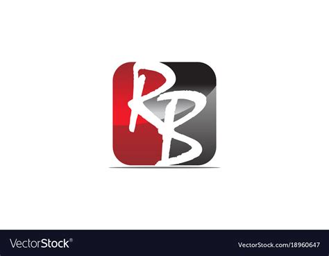 Modern Solution Letter R B Royalty Free Vector Image