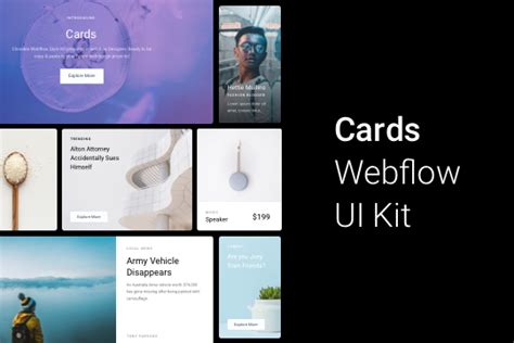 Cards Webflow Ui Kit Webflow