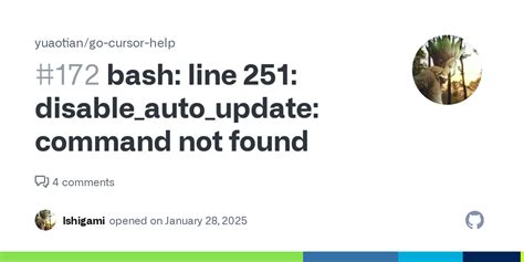 Bash Line 251 Disableautoupdate Command Not Found · Issue 172