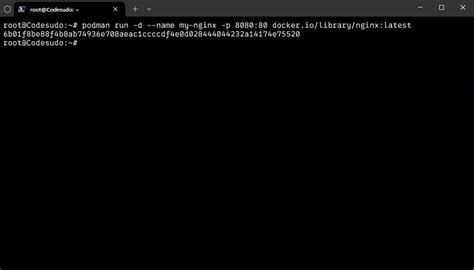 How To Create A Container Using Podman Geeksforgeeks