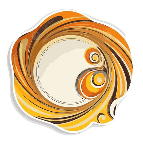 흰 종이 클립 아트에 오렌지 소용돌이 모양의 접시 벡터 만화 소용돌이 테두리가 격리된 스티커 디자인 상표 Png 일러스트 및 벡터 에 대한 무료 다운로드 Pngtree