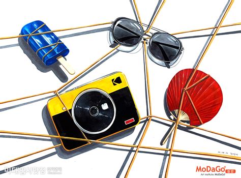 기초디자인 디퓨저구슬 카메라 선글라스 부채 아이스크림 손 두루마리휴지 천안 모두다른고양이 미술학원 미술학원 작품갤러리 실기연재