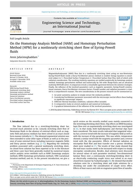 Pdf On The Homotopy Analysis Method Ham And Homotopy Perturbation Method Hpm For A