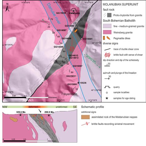 Figure 2 From Polyphase Deformation Along The South Bohemian Batholith Moldanubian Nappes
