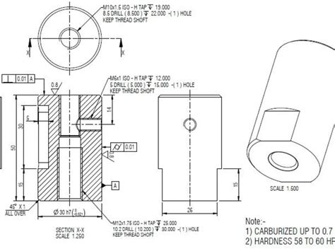 2d Cad Drawing For Manufacturing With Bom And Gdandt Upwork