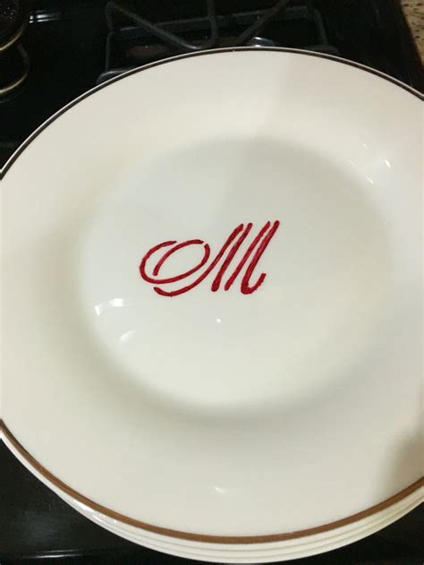 Monogrammed Plates From Dollar Tree