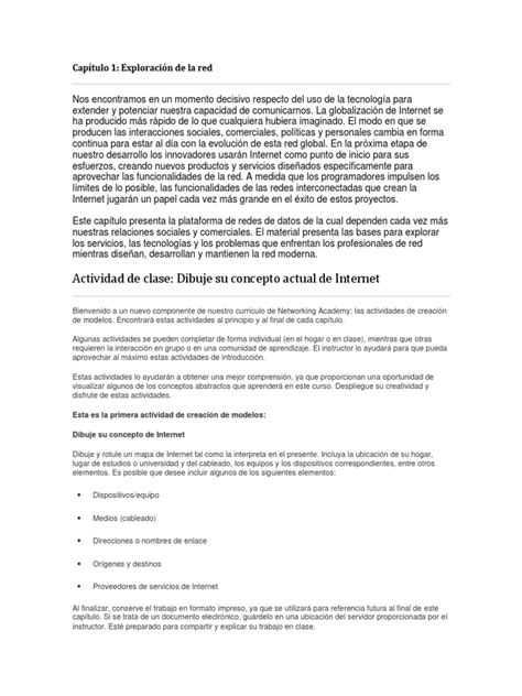 Capítulo 1 Modulo I Cisco Pdf Red De Computadoras Servidor Computación