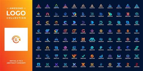 Z 로고 디자인에 대한 추상 기호 초기 문자 컬렉션 프리미엄 벡터