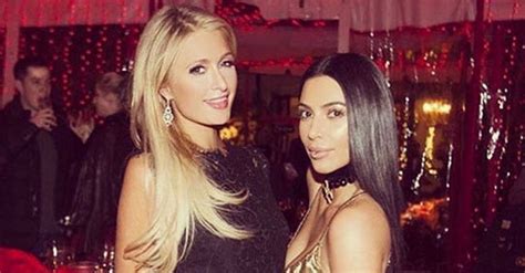 Paris Hilton And Kim Kardashian Reunite At Kardashian Christmas Party 2016 2016 Christmas Kim