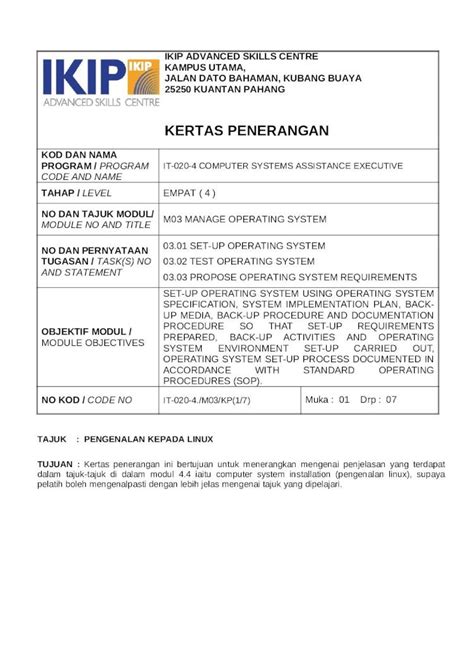 Doc Kertas Penerangan Linux Dokumen Tips