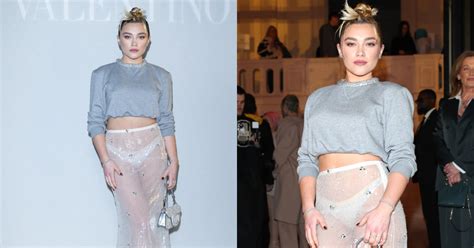 Florence Pugh 再度挑戰性感尺度以 Valentino 透視裝出席品牌 2023 秋冬時裝展