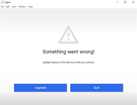 cant link windows app says to upgrade · issue 4520 · signalapp signal
