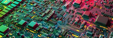 Premium Photo Closeup Of An Intricate Circuit Board With Glowing Connections