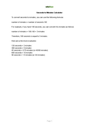 How To Convert Seconds To Minutes A Quick Easy Guide