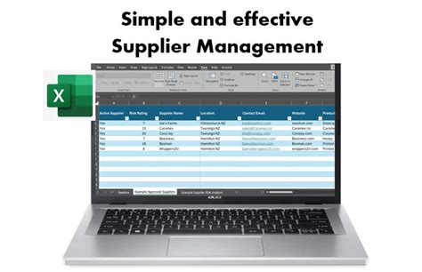 Supplier Management Excel Template Instant Digital Download With Example And SOP Approved