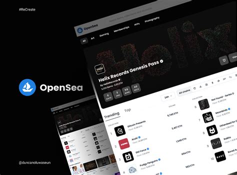 Opensea Nft Crypto Marketplace Website Landing Page Figma