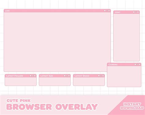 Pink Browser Overlay Instant Download In 2023 Computer Tab