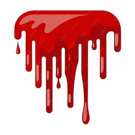 Red Blood Drips Vector Illustration On White Background Premium Ai