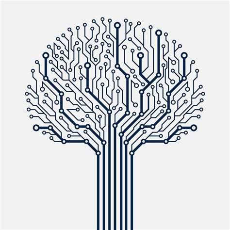 Premium Vector Circuit Technology Tree On White Background Computer Engineering Hardware