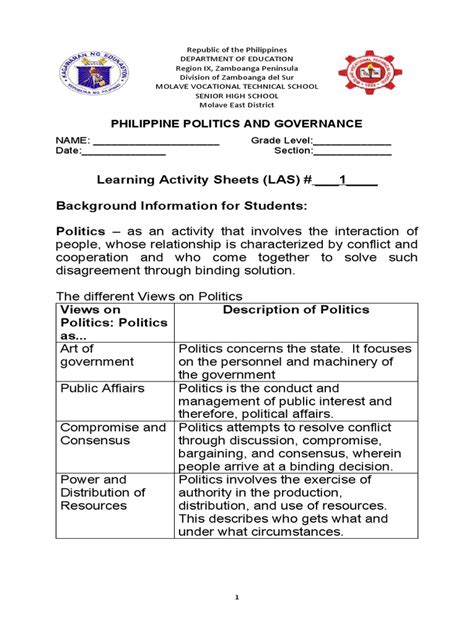 Ppg Activity Sheet Week 1 Pdf