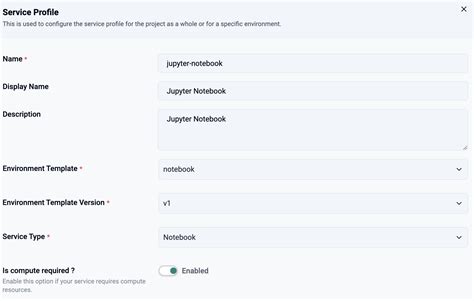 Jupyter Notebook Service Profile Creation And Management Rafay