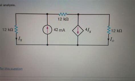 Solved Find Io In The Circuit In The Figure Using Nodal