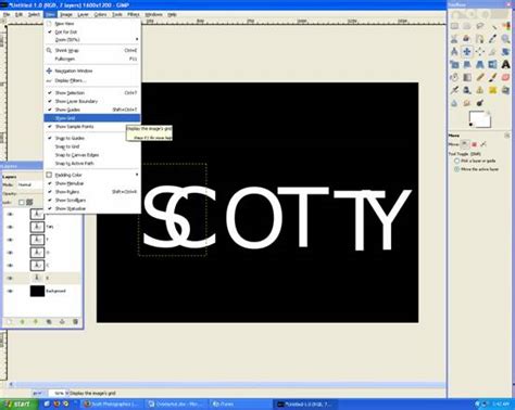 Overlapping Text Effect Scott Photographics Free Photography GIMP Photoshop Tutorials