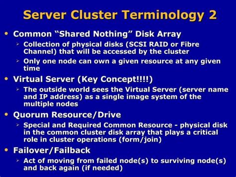 Sql Server Cluster Presentation Ppt