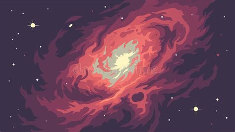 Nebula Galaxy Cosmic Art Vibrant Space Phenomenon Vector Design Generative Ai Stock