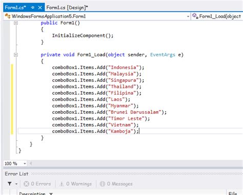 Danang Kridanarko Cara Input Combobox Pada Bahasa Pemrograman C