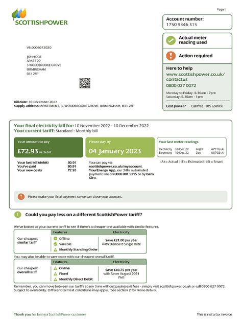 Uk Bill Scottish Power Pdf