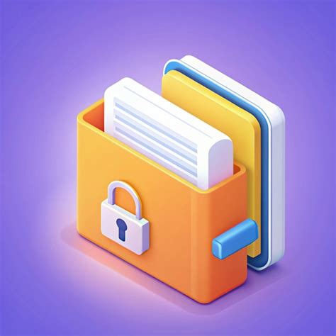 3d Secure Confidential Files Folder With Paper Documents Access And