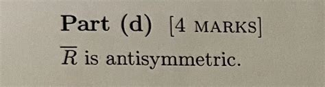 Solved Suppose That R Is A Relation On Set A Where ∣a∣≥2