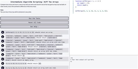 Solving Diff Two Arrays Freecodecamp Algorithm Challenges Dev
