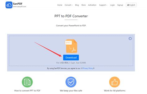 How To Convert PPT To PDF How To Transfer PPT To PDF SanPDF Converter Free