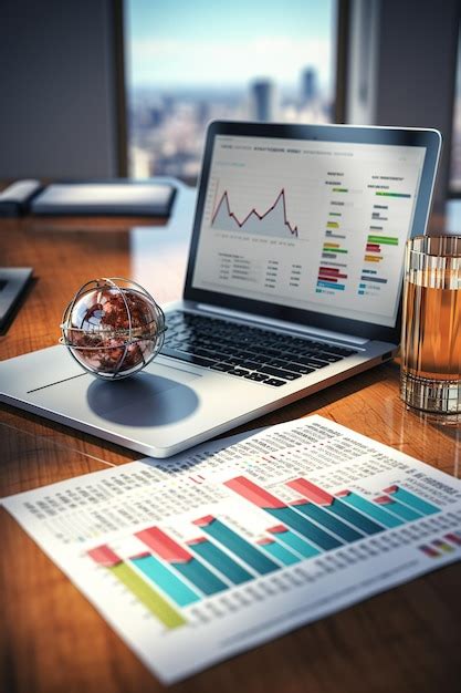 premium ai image business analysis data with chart diagram financial business technology