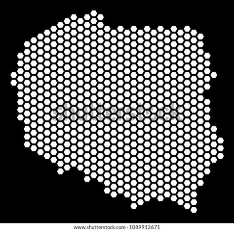 Hextile Poland Map Vector Territorial Plan Stock Vector Royalty Free 1089912671 Shutterstock