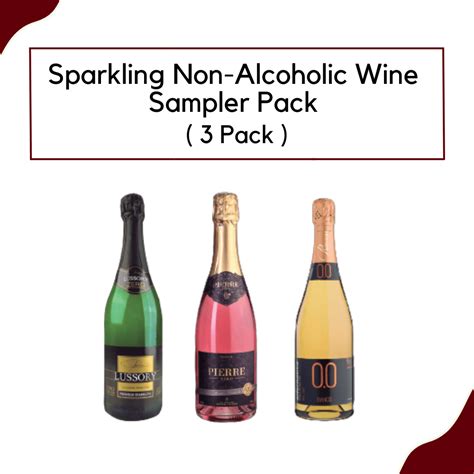Sparkling Non Alcoholic Wine Sampler Pack 3 Bottles Halal Wine Cellar