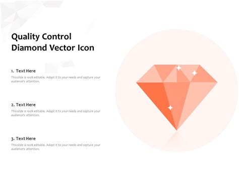 Quality Control Diamond Vector Icon Ppt Powerpoint Presentation File Vector